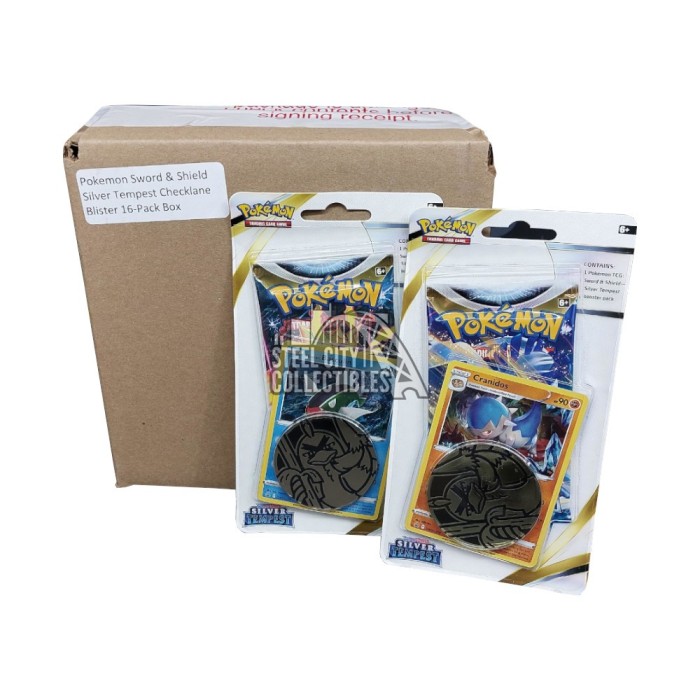 Pokemon Sword & Shield Silver Tempest Checklane Blister 16-Pack Box ...