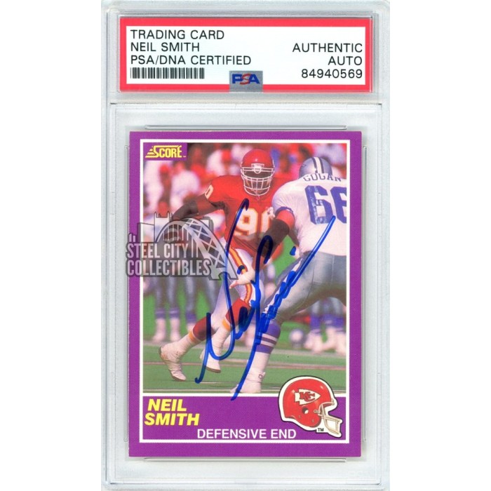 Neil Smith 1989 Score Autograph Card #407S PSA/DNA | Steel City ...