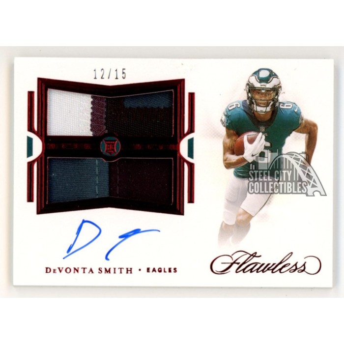 DeVonta Smith 2021 Panini Flawless Autograph Rookie Patch Card #RDPA ...