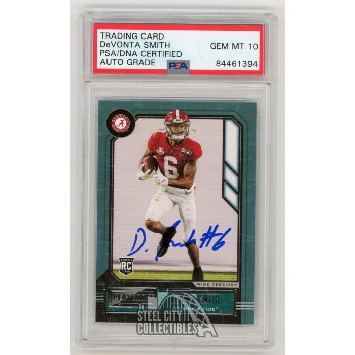 DeVonta Smith 2021 Panini Chronicles Playbook Draft Picks Auto Rookie ...