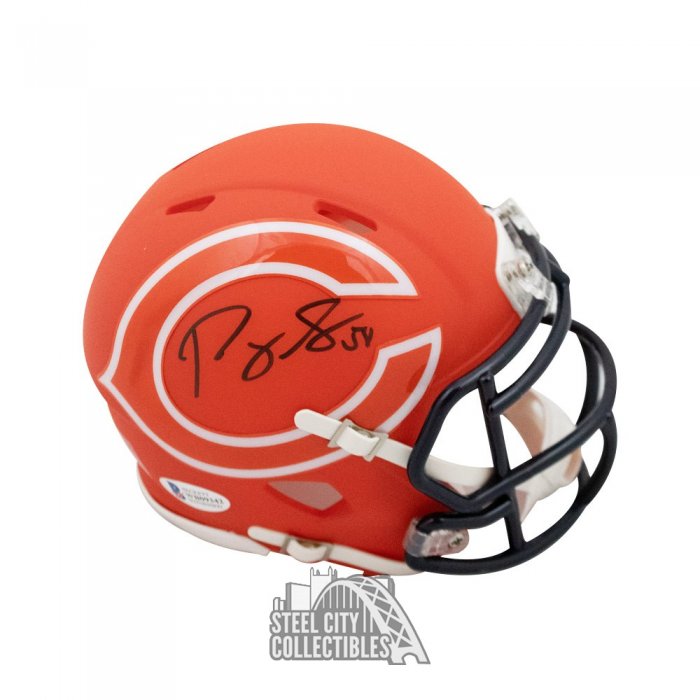 Roquan Smith Autographed Chicago Bears AMP Mini Football Helmet - BAS ...