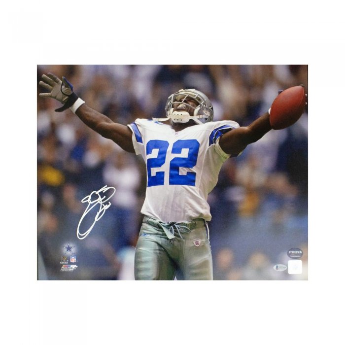 Emmitt Smith Autographed Dallas Cowboys 16x20 Photo - BAS COA | Steel ...