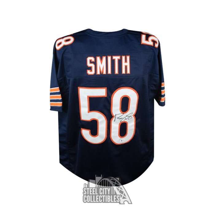 Roquan Smith Autographed Chicago Custom Navy Football Jersey - BAS COA ...
