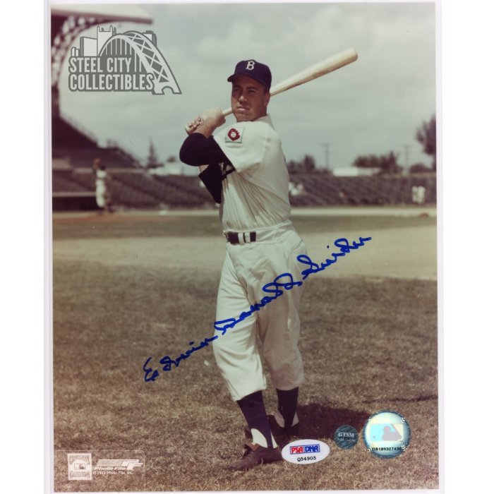 Duke Snider Autographed Brooklyn Dodgers 8x10 Photo - PSA/DNA COA ...