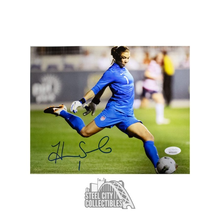 Hope Solo Autographed 8x10 Photo - JSA COA (Kicking) | Steel City ...