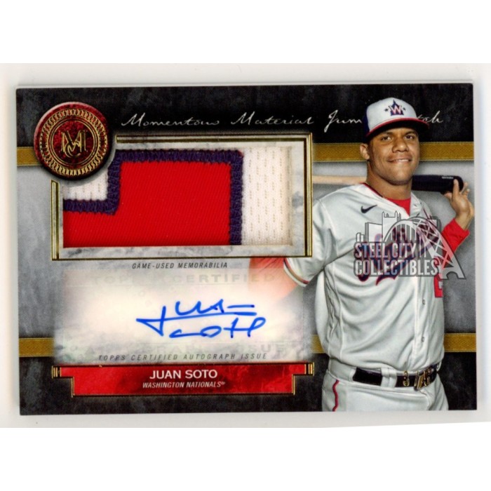 Juan Soto 2020 Topps Museum Autograph Patch Card #JPA-JSO 3/5 | Steel ...