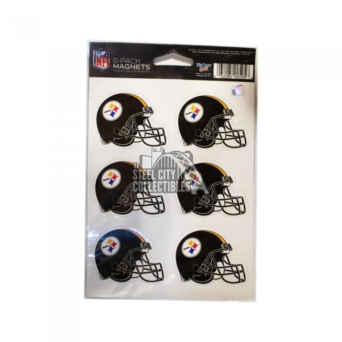 Pittsburgh Steelers 6 Pack Helmet Magnets | Steel City Collectibles
