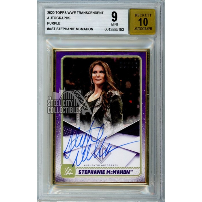 Stephanie McMahon 2020 Topps Transcendent WWE Purple Autograph Card 01/ ...