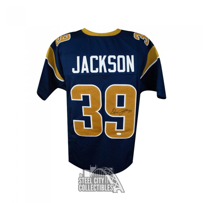 Steven Jackson Autographed St Louis Custom Football Jersey - JSA COA ...