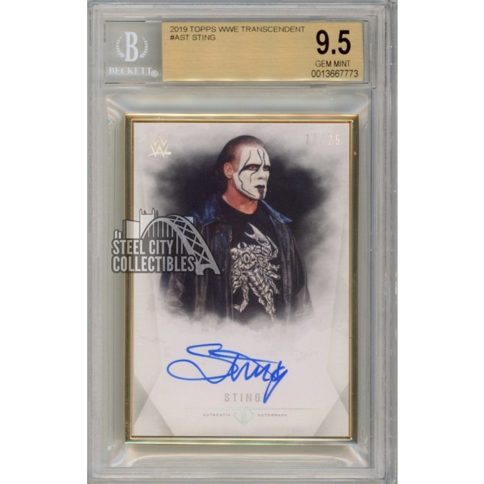 Sting 2019 Topps Transcendent Autograph Card 18/25 BGS 9.5 Gem Mint ...