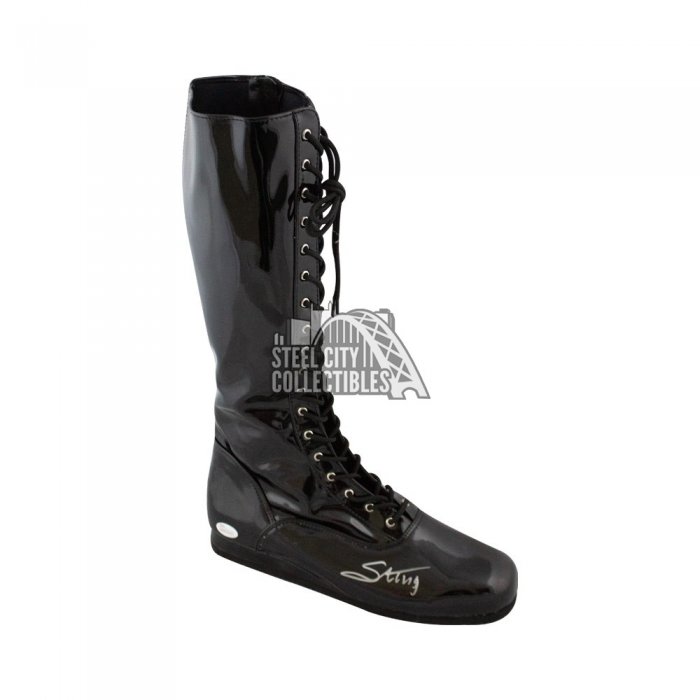 Sting Autographed WWE WCW Wrestling Boot - JSA COA (Right Boot) | Steel ...