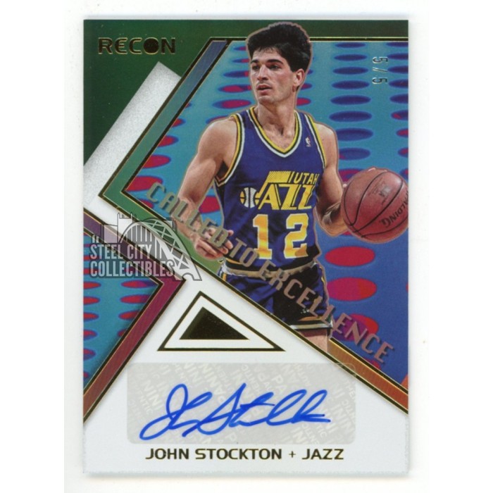 John Stockton 2021-22 Panini Recon Called To Excellence Autograph Card ...