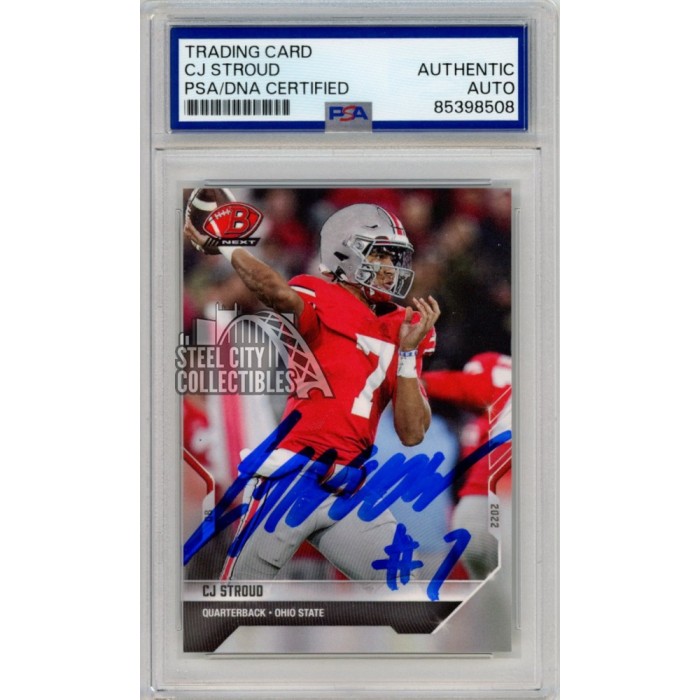 CJ Stroud 2023 Bowman Next Autograph Rookie Card #13 PSA/DNA | Steel ...