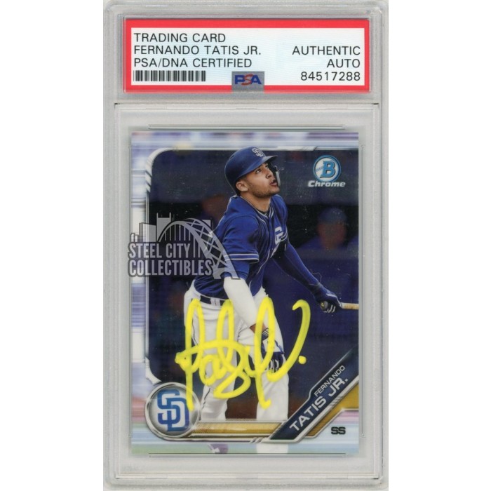 Fernando Tatis Jr 2019 Bowman Chrome Autograph Card #BCP-25 - PSA/DNA ...