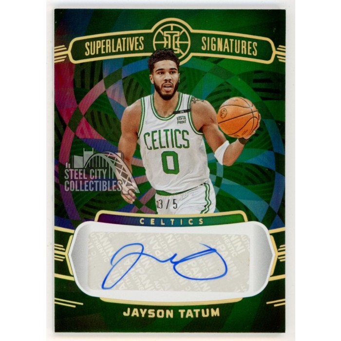 Jayson Tatum 2021-22 Panini Illusions Superlatives Signatures Autograph ...