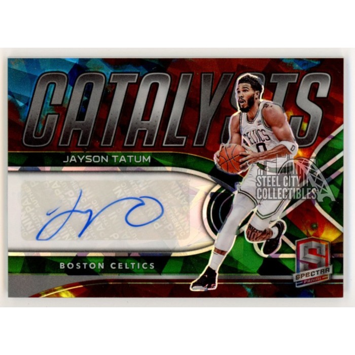 Jayson Tatum 2021-22 Panini Spectra Catalysts Meta Autograph Card 23/25 ...