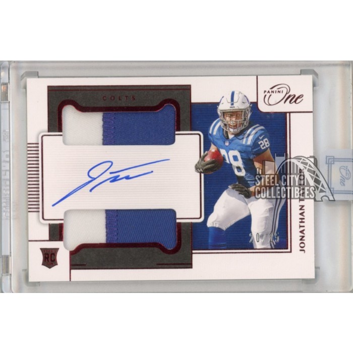 Jonathan Taylor 2020 Panini One Red Rookie Patch Autograph Card 20/25 ...