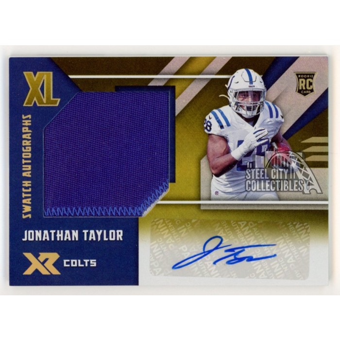 Jonathan Taylor 2020 Panini XR XL Gold Patch Autograph Rookie Card 02/ ...