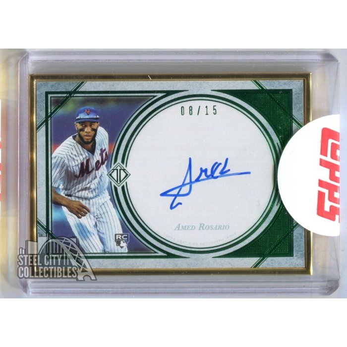 Amed Rosario 2018 Topps Transcendent Autographed Rookie Card RC Emerald ...