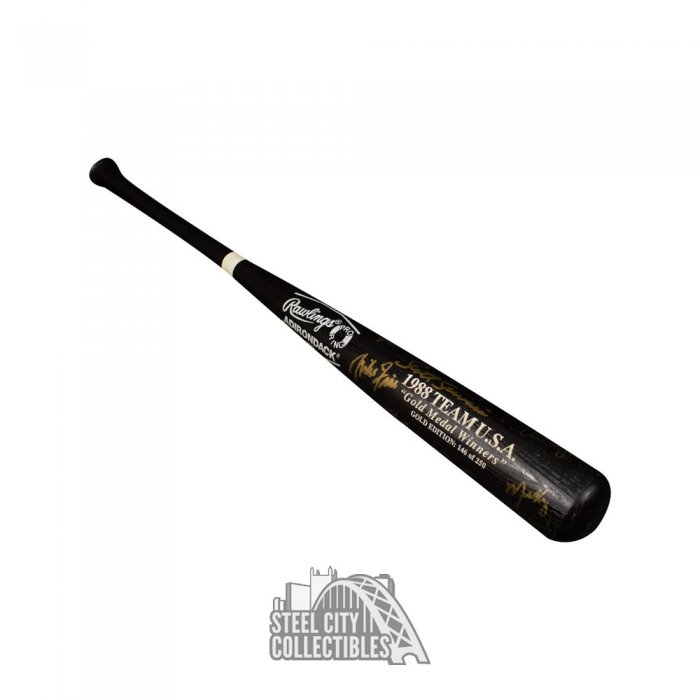 1988 Team USA Olympic Team Autographed Baseball Bat (20 Signatures ...