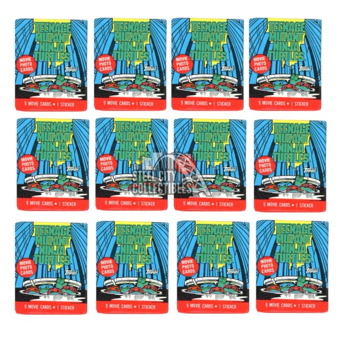 1990 Teenage Mutant Ninja Turtles Movie Cards 12-Wax Pack Lot | Steel ...