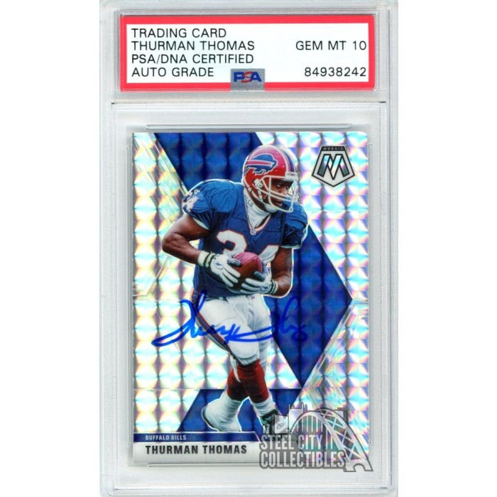 Thurman Thomas 2020 Panini Mosaic Mosaic Autograph Card #32 PSA/DNA 10 ...