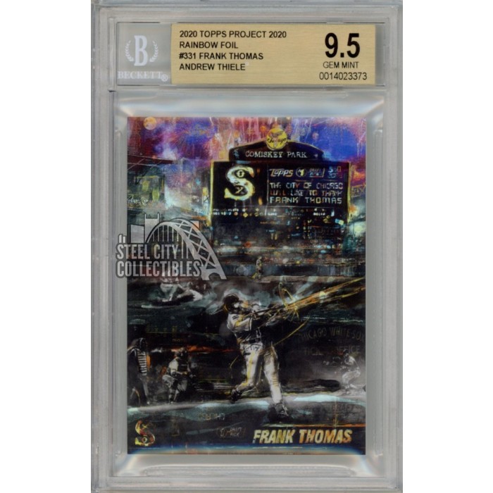 Frank Thomas 2020 Topps Project 2020 Rainbow Foil Card #331 By Thiele ...