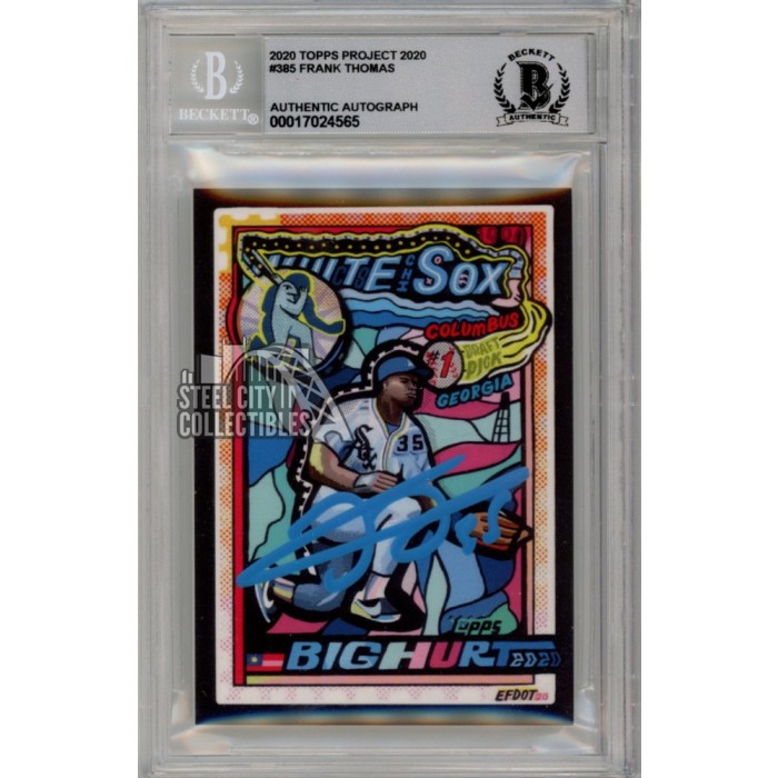 Frank Thomas 2020 Topps Project 2020 Autograph Card #385 BAS 10 (Light ...
