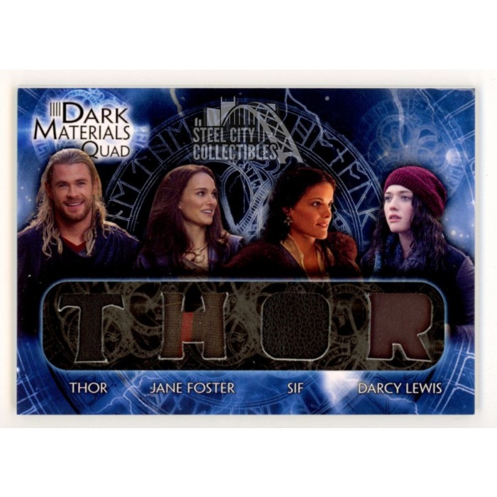 Thor/Foster/Sif/Lewis 2013 Upper Deck Dark Materials Quad Relic Card # ...