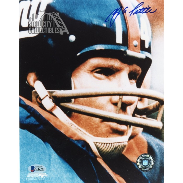 YA Tittle Autographed New York Giants 8x10 Photo - BAS COA | Steel City ...