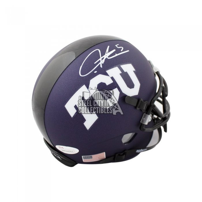 LaDainian Tomlinson Autographed TCU Horned Frogs Mini Football Helmet ...