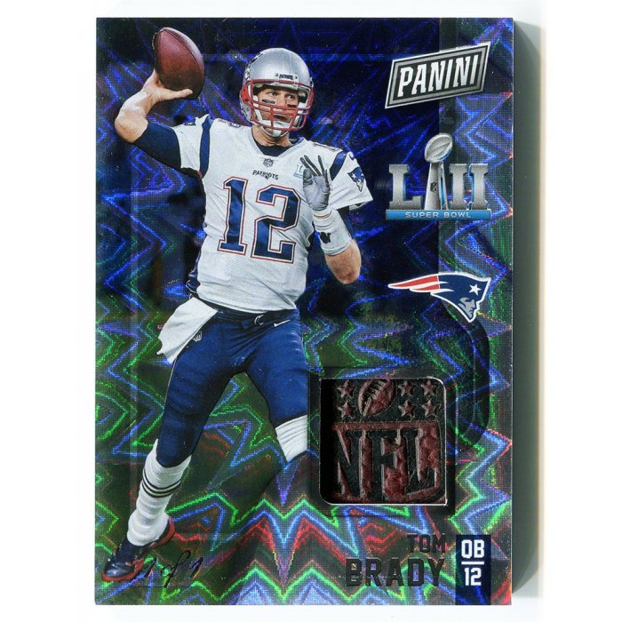 Tom Brady 2018 Panini Black Friday Super Bowl LII Football Relic ...
