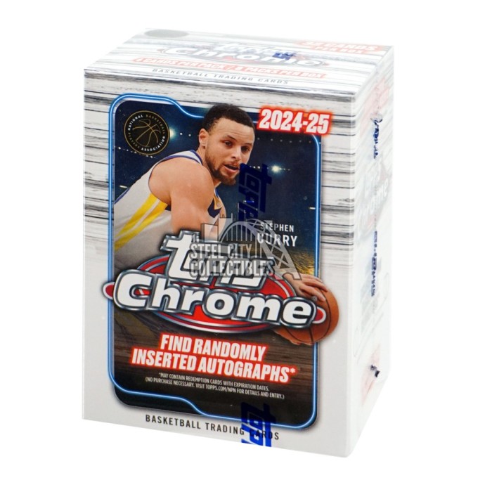 2024-25 Topps Chrome Basketball Blaster Box | Steel City Collectibles