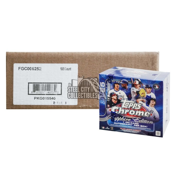 2025 Topps Chrome Baseball Sapphire Edition 10-Box Case | Steel City ...