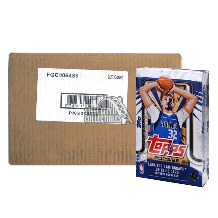 2025-26 Topps Basketball Hobby 12-Box Case | Steel City Collectibles