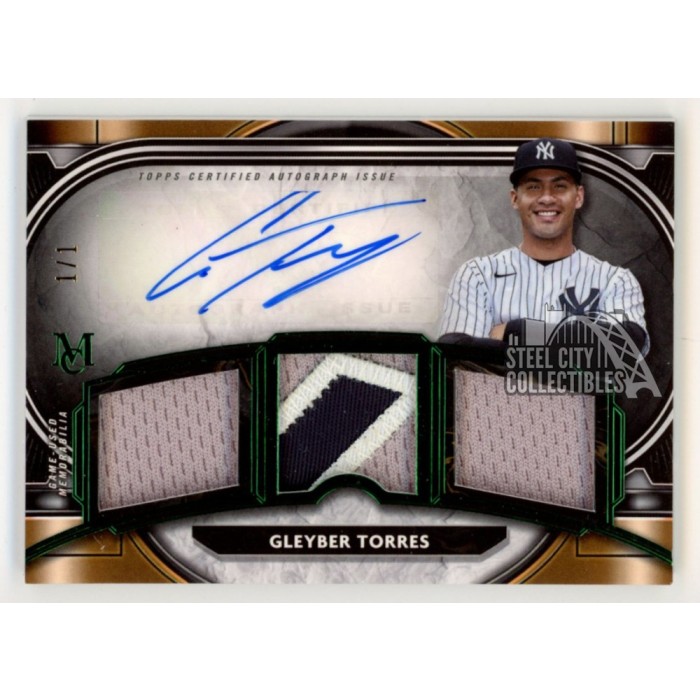 Gleyber Torres 2021 Topps Museum Triple Patch Autograph Card #SPTRA-GT ...