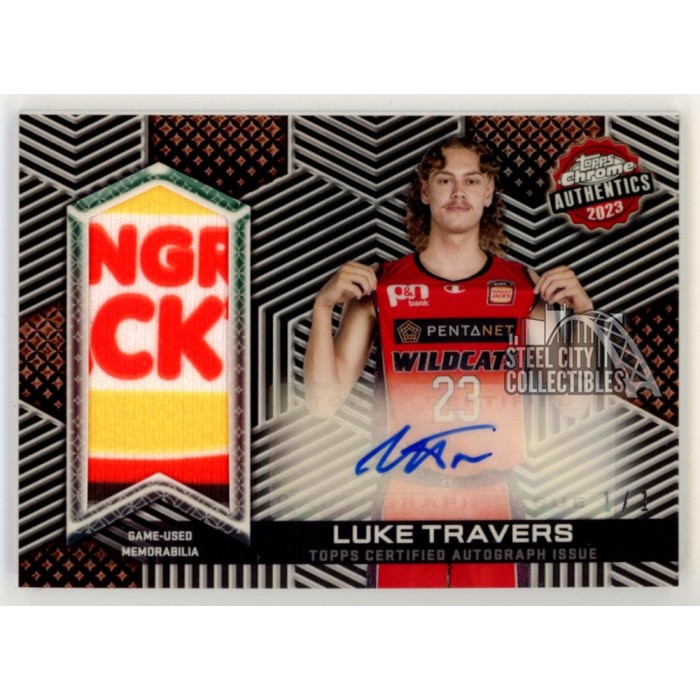 Luke Travers 2022-23 Topps Chrome NBL Autograph Logo Patch Card 1/1 ...