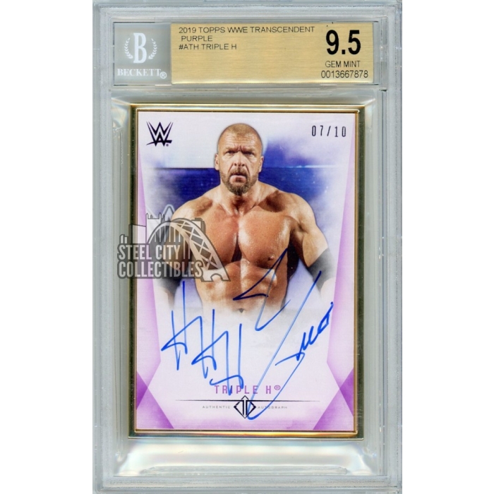 Triple H 2019 Topps WWE Transcendent Collection Purple Autograph 7/10 ...
