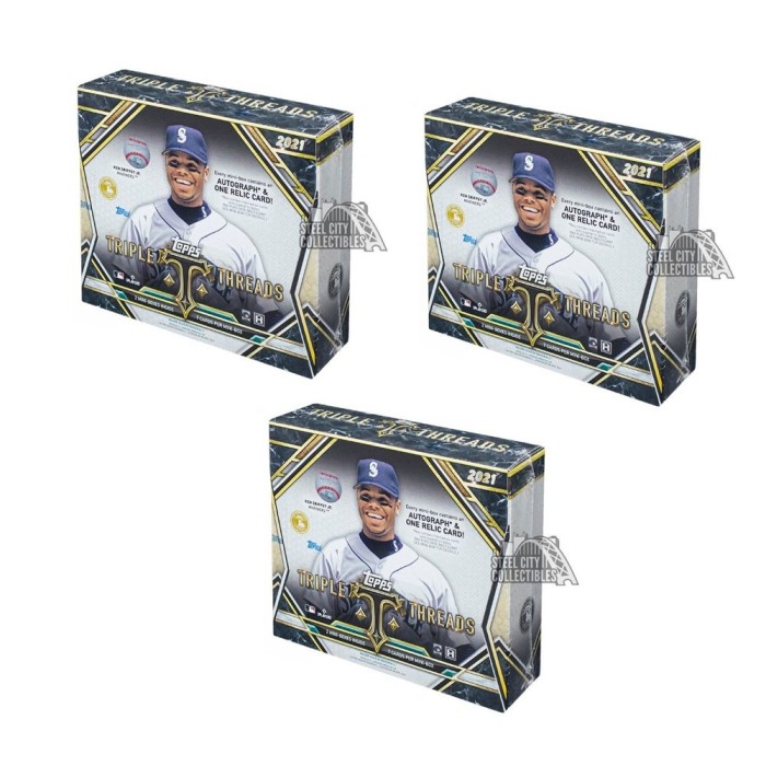 2021 Topps Triple Threads Baseball 3 Hobby Box Random Division Group ...