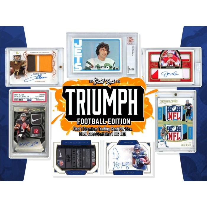 2025 Gold Rush Triumph Football 10-Box Case | Steel City Collectibles