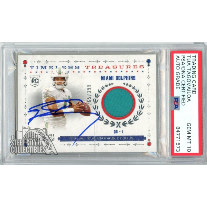 Tua Tagovailoa 2020 Panini Timeless Treasures Autograph Rookie Jersey ...