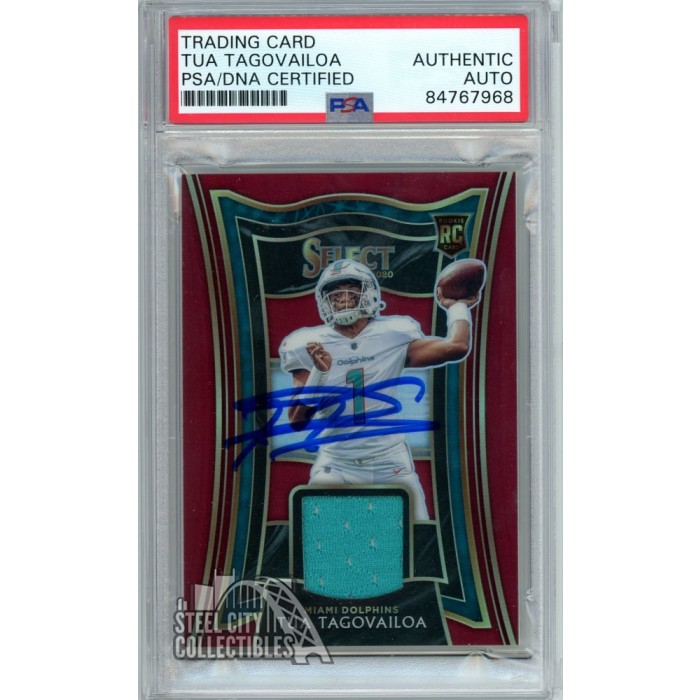Tua Tagovailoa 2020 Panini Select Autograph Rookie Jersey Card #RS-TTA ...