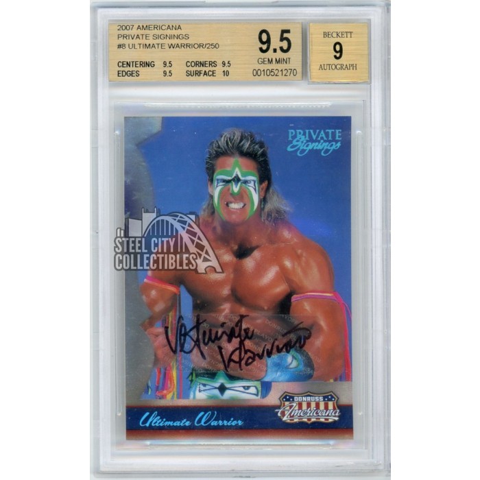 Ultimate Warrior 2007 Donruss Americana Private Signings Autograph 220/ ...