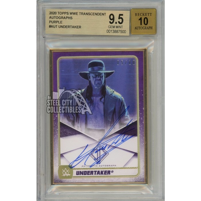 Undertaker 2020 Topps Transcendent WWE Purple Autograph Card 05/10 BGS ...