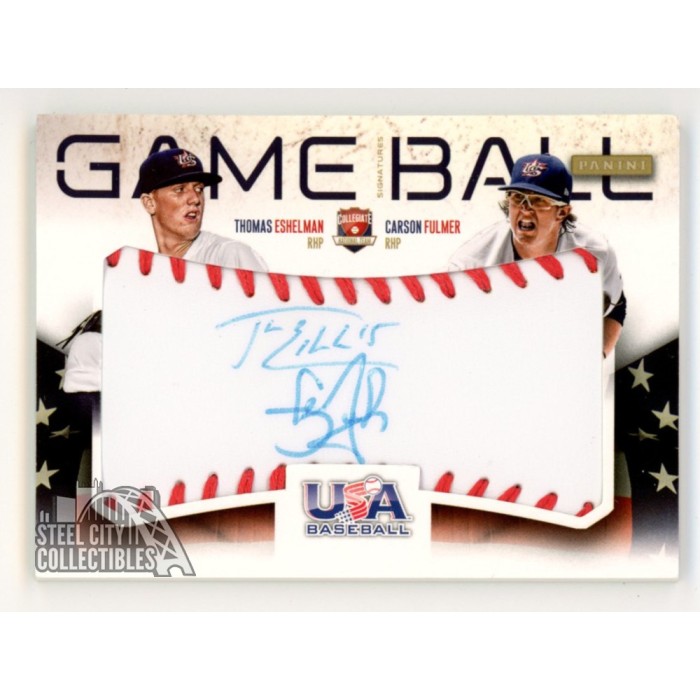Thomas Eshelman/Carson Fulmer 2014 Panini USA Dual Autograph Card 10/10 ...