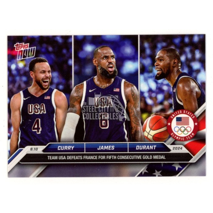 Curry/LeBron/Durant 2024 Topps Now USA Olympic Card #26 | Steel City ...