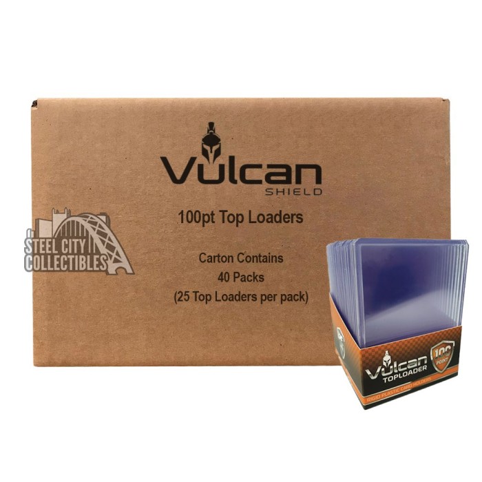 Vulcan 100pt Toploaders Case of 1000 | Steel City Collectibles