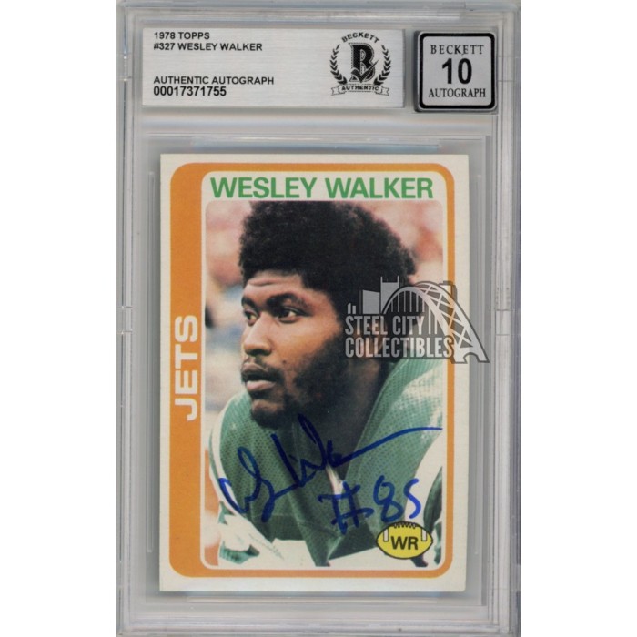 Wesley Walker 1978 Topps Autograph Card #327 BAS 10 | Steel City ...