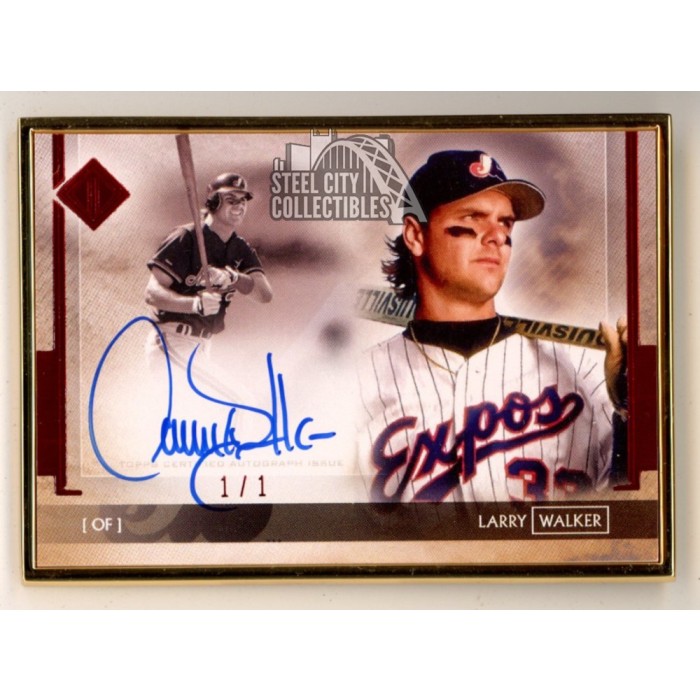 Larry Walker 2020 Topps Transcendent Red Autograph Card #TCAV-LW 1/1 ...