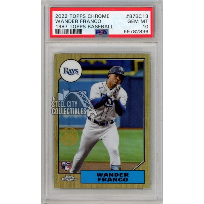 Wander Franco 2022 Topps Chrome 1987 Rookie Card #87BC-13 PSA 10 Gem ...